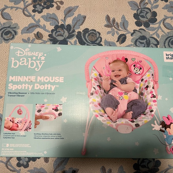 Disney | Toys | Disney Baby Minnie Mouse Spotty Dotty Vibrating Bouncer ...